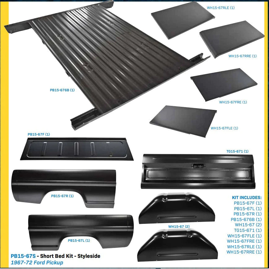 1967-1972 Ford F-100 Fleetside Short Bed Kit – Steelhorse Design